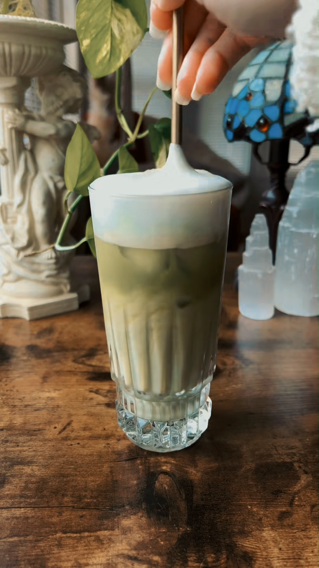 Delicious chai matcha latte and lavender beverages