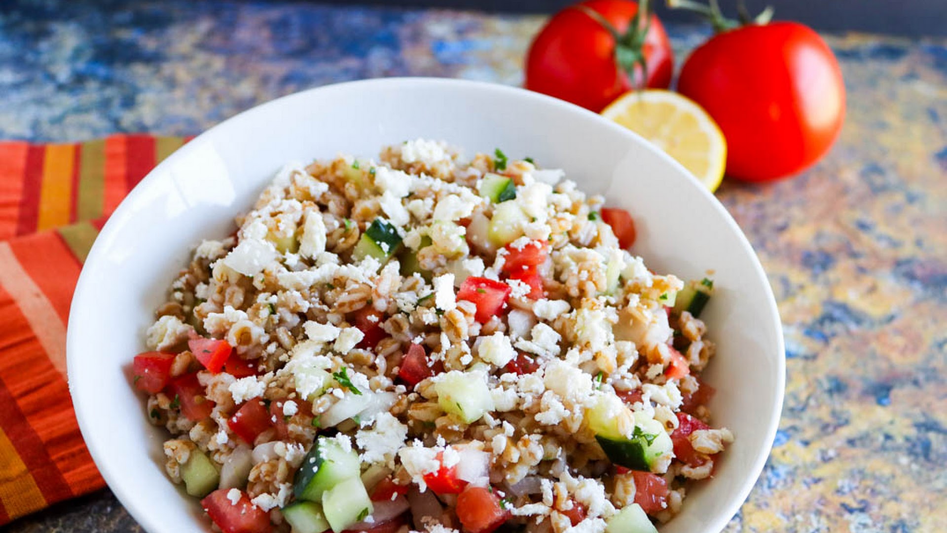 This fresh and filling farro salad will be a wonderful addition to your ...