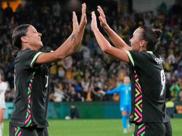 Matildas star celebrates milestone in style