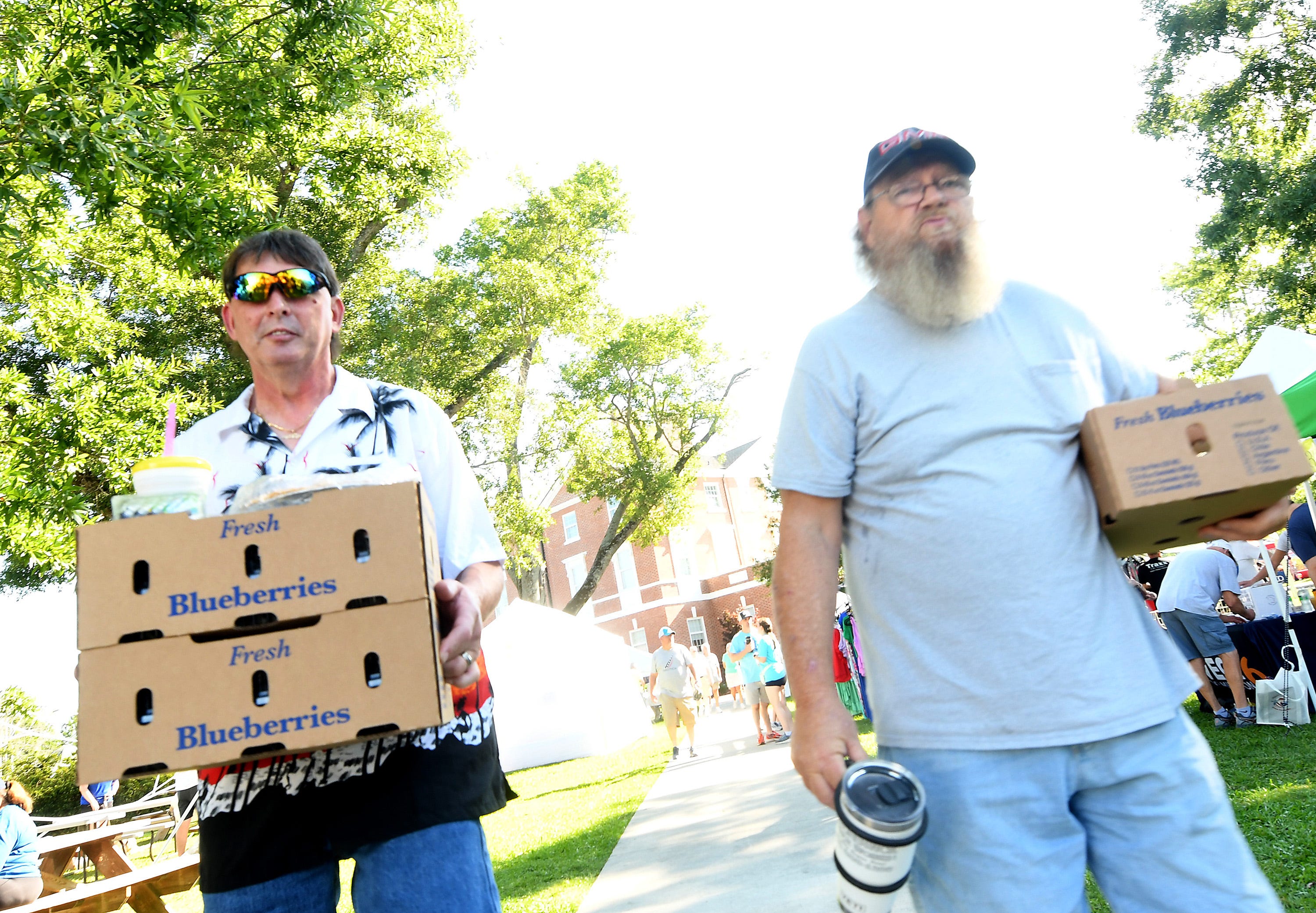 Where does the NC Blueberry Festival get its blueberries?