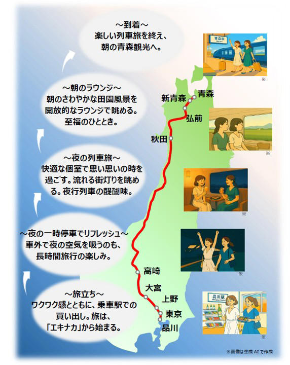 JR東、夜行特急「ルナ・アズール」寝台列車への想いを引き継ぐ