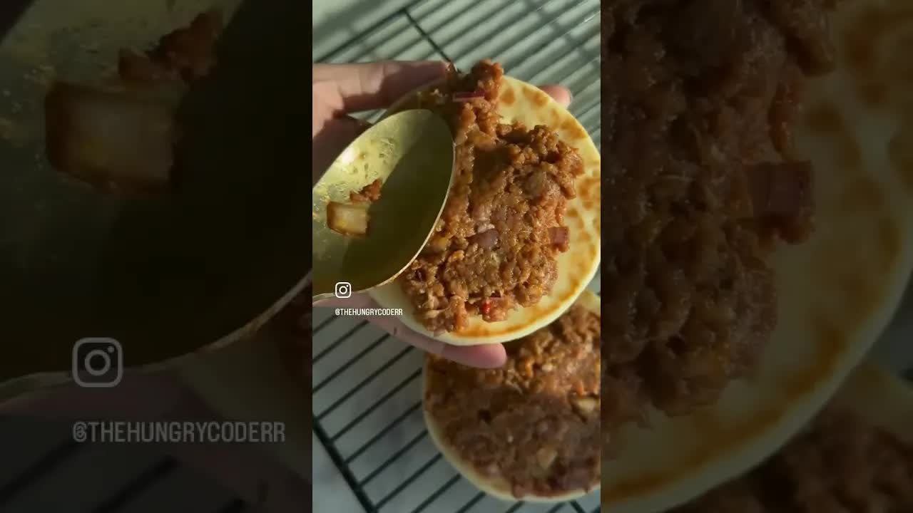 Smashed lamb kebab