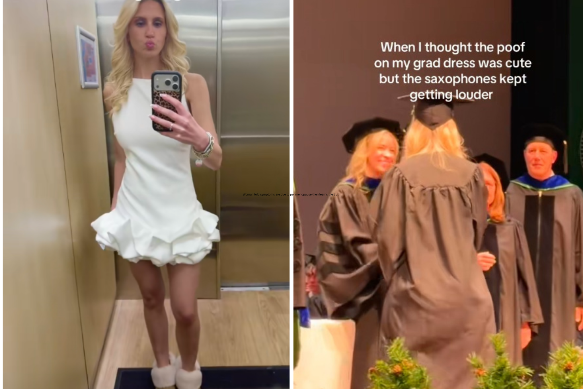 Woman buys mini dress for graduation, realizes her mistake while on stage