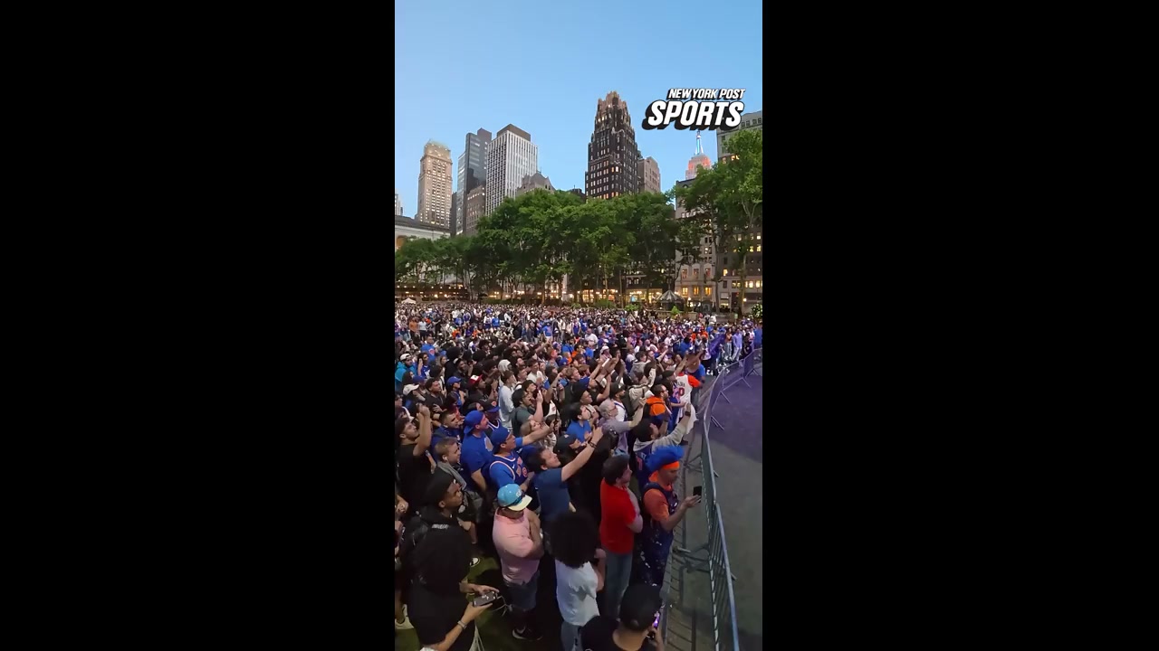Crowd at Bryant Park watch party also booed President Trump