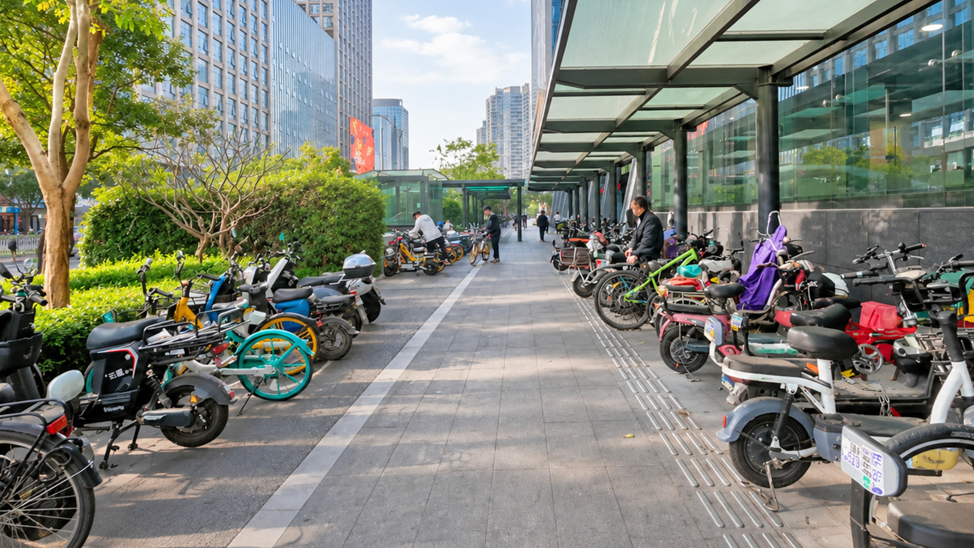China’s modern sidewalk hides a busy world of electric bikes