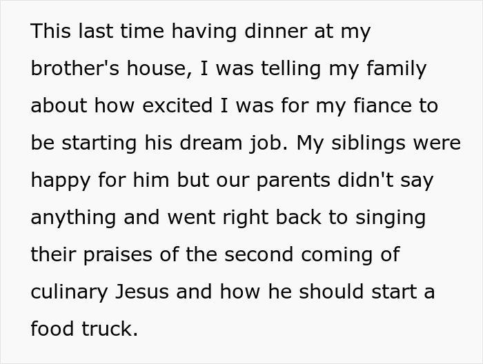 Sibling fed up with parents’ favoritism towards bro, leaves gathering ...