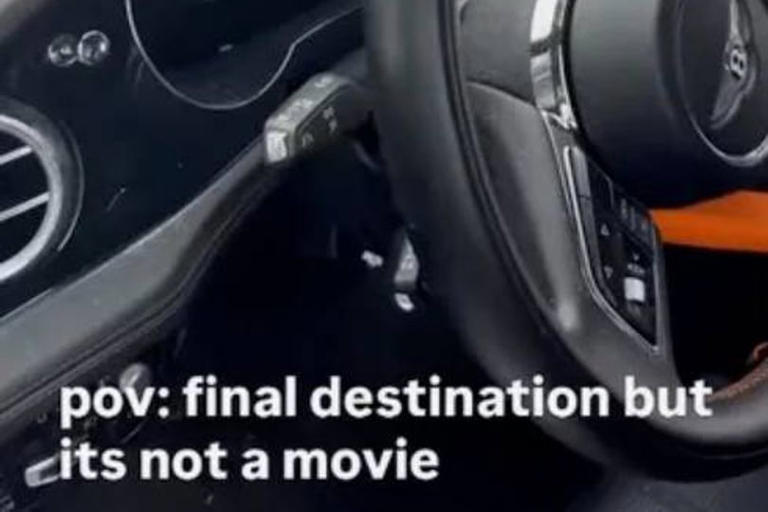 DJ Afrojack's final destination moment as metal blade pierces car ...