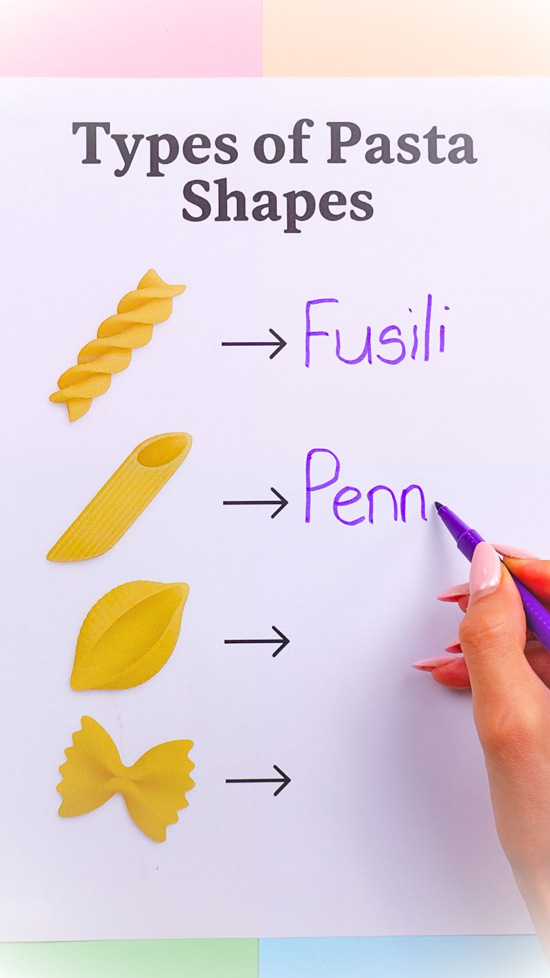Can you name these pasta shapes🍝