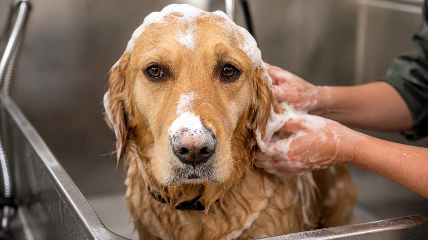 My golden retriever was not ready for the groomer