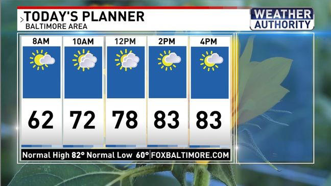 Tropical heat and humidity plus storms on the way for Baltimore