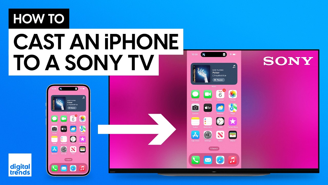 Discover basic steps to cast mobile Apple iPhone displays onto Sony screens