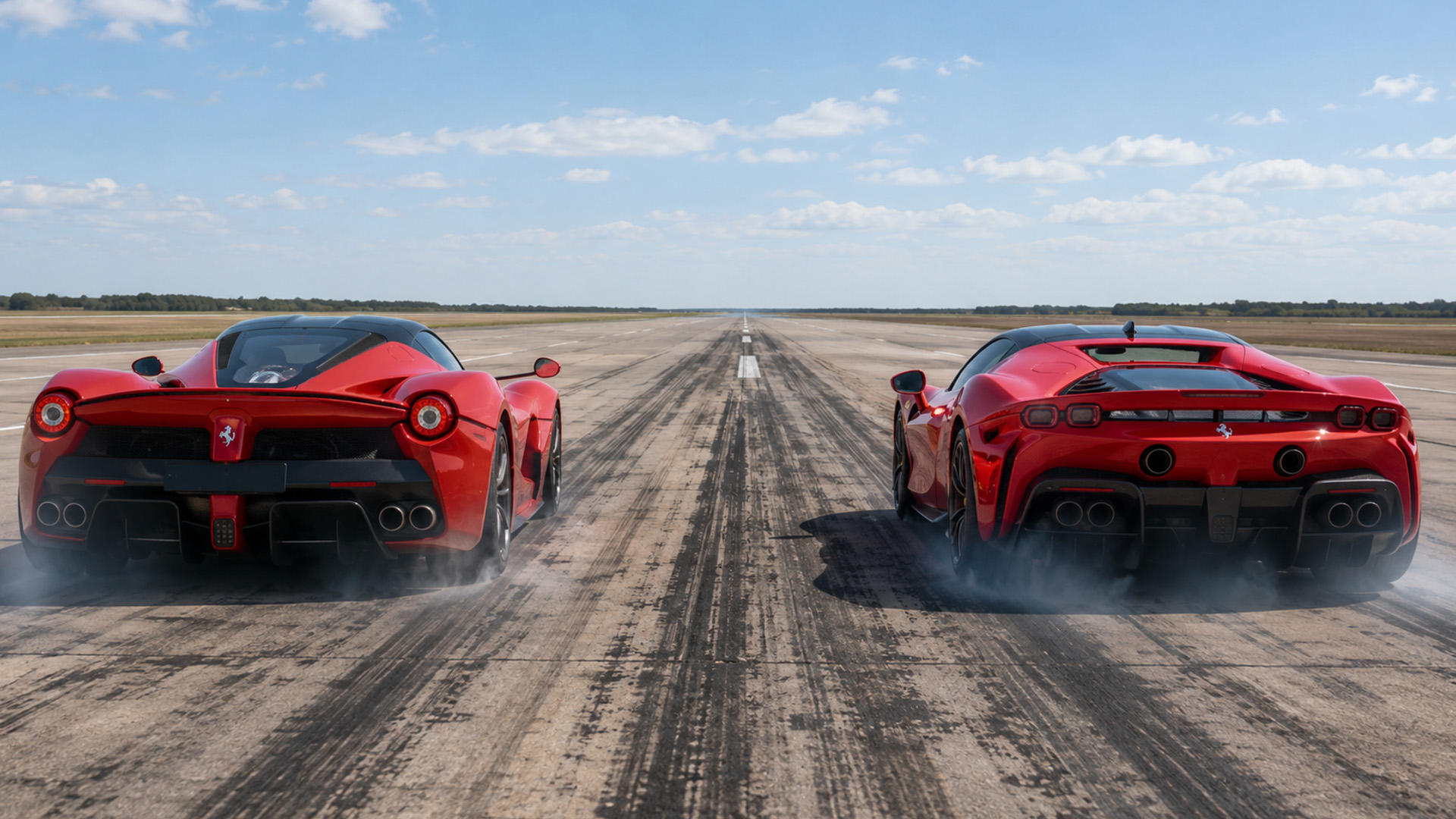 950HP Ferrari LaFerrari faces Ferrari SF90 Stradale drag race
