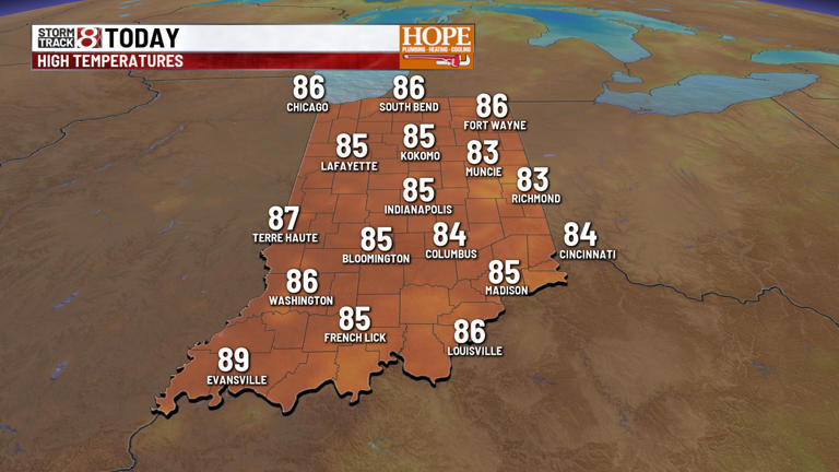 Scattered storms continue today, hottest air of the season mid-week ...