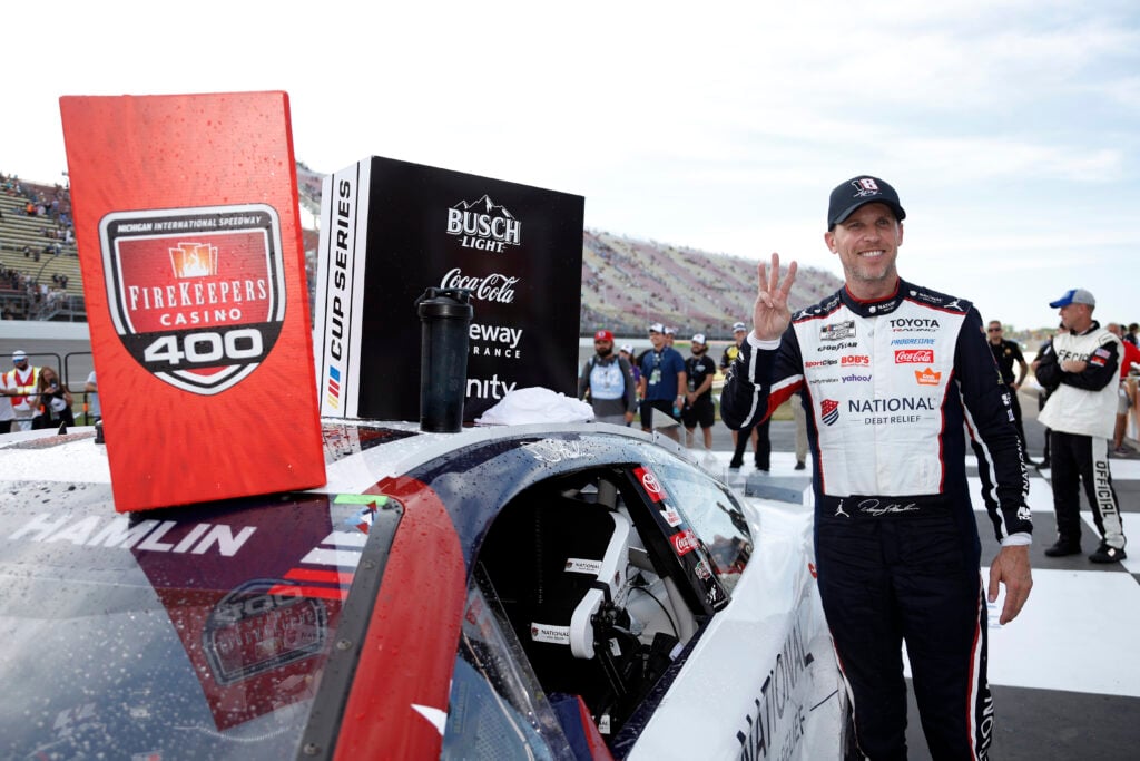 Denny Hamlin names the driver he expects to replace him for Joe Gibbs ...