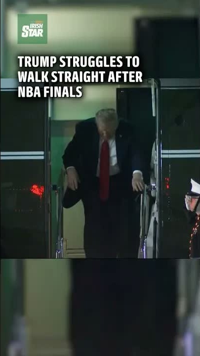 Donald Trump appears unsteady after NBA Finals
