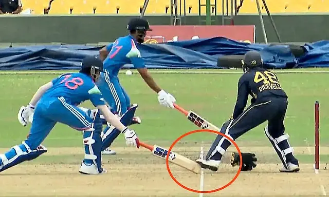 India A: Bat trapped under keeper's leg; Priyansh Arya run out in a ...