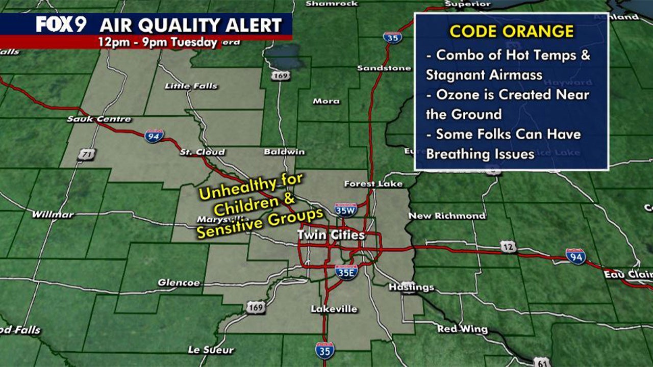 Air quality alert issued for Twin Cities, central Minnesota due to high ...