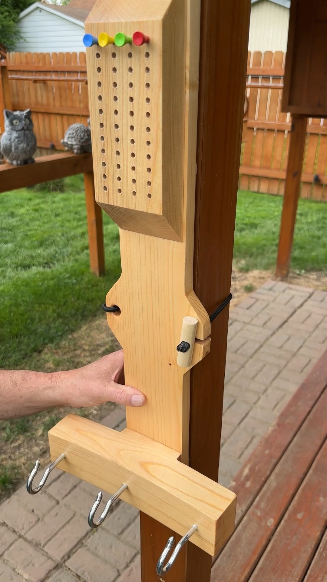 I modified the traditional hook and ring game