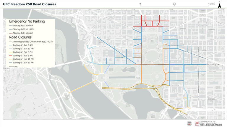 Extensive DC road closures planned for UFC fight at White House. Here's ...