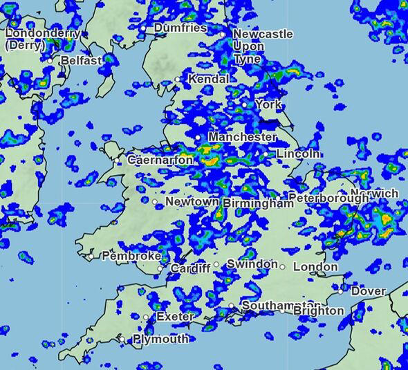 Met Office names 13 areas facing hail and thunder on Wednesday