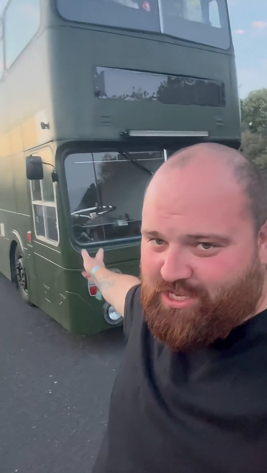 Parking a double decker bus home