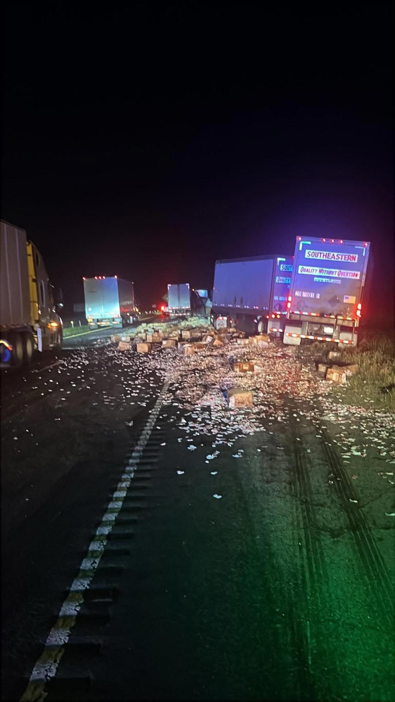 Crews working to clear I20 near Delta following early morning crash