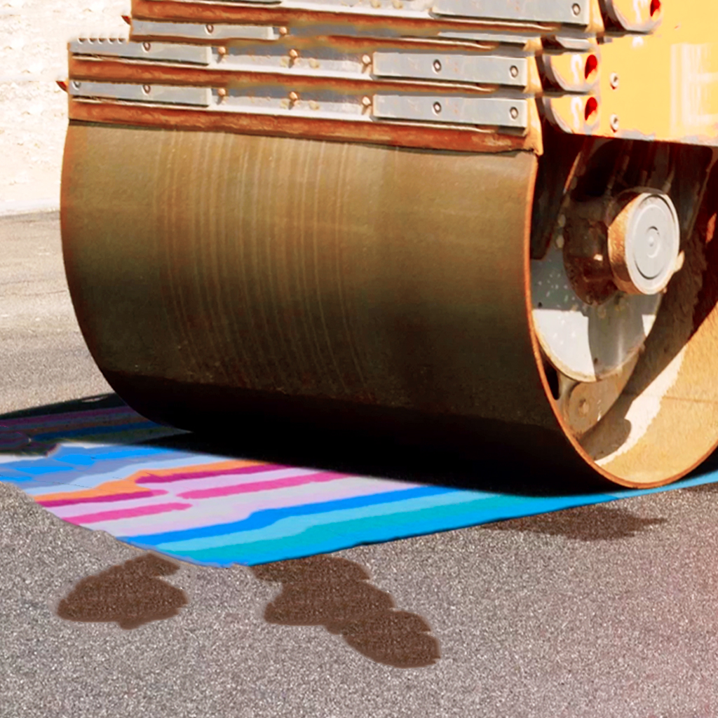 Amazing transformation of a filthy carpet cleaned at a car wash