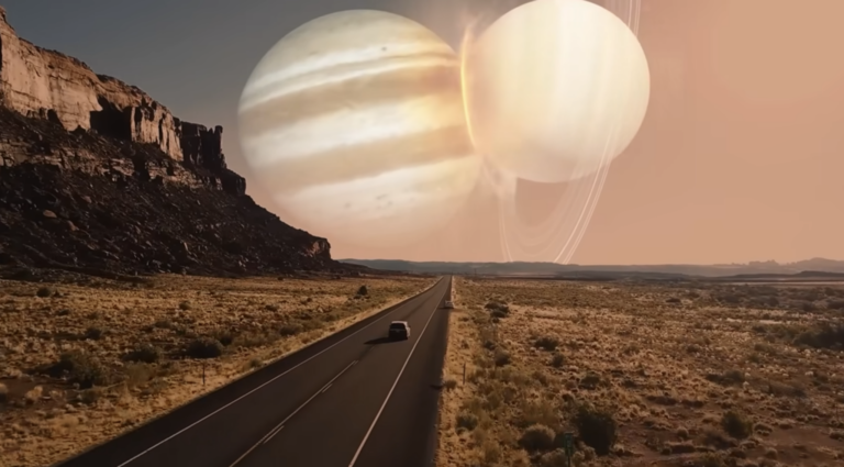What happens if Jupiter and Saturn collide?