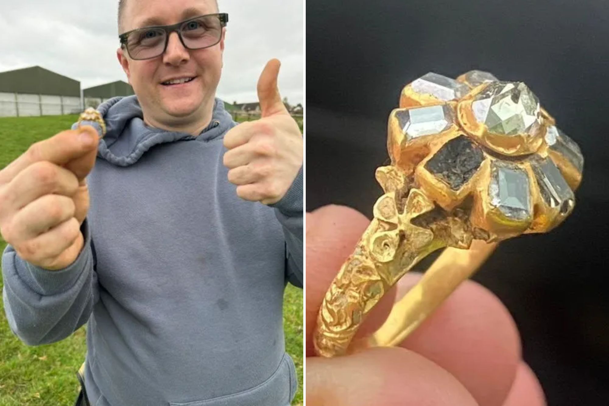 Detectorist unearths 'once in a lifetime' 16th-century diamond ring ...