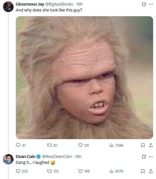 Dean Cain’s joke about actor Milly Alcock’s face gets backlash