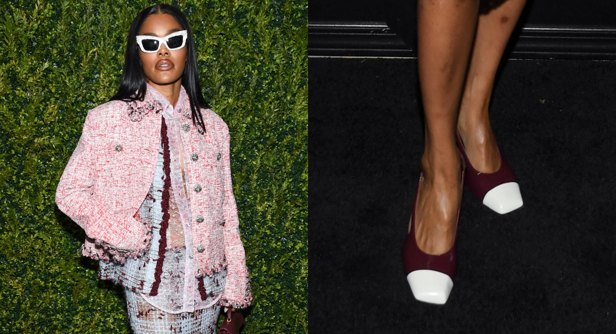 Teyana Taylor takes Blazy's slingbacks to Tribeca Chanel dinner