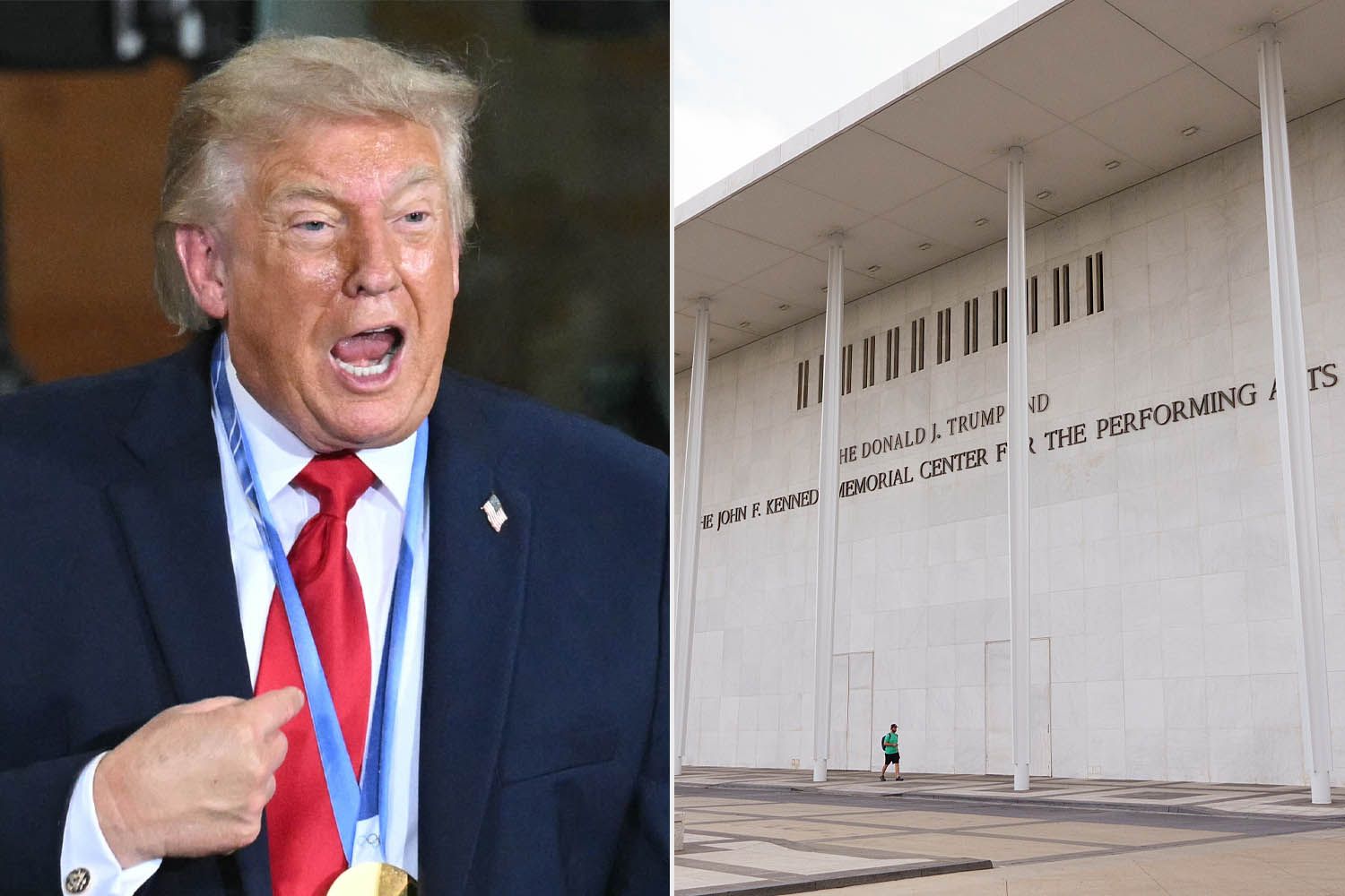 Trump's name removed from Kennedy Center website following federal ...