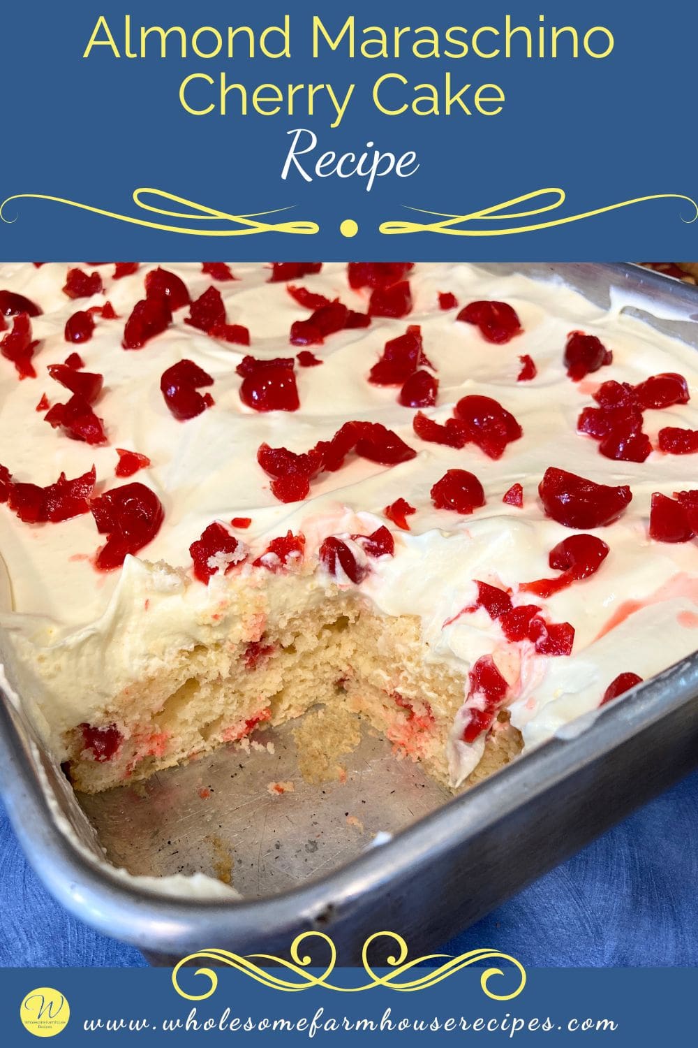 Almond maraschino cherry cake recipe