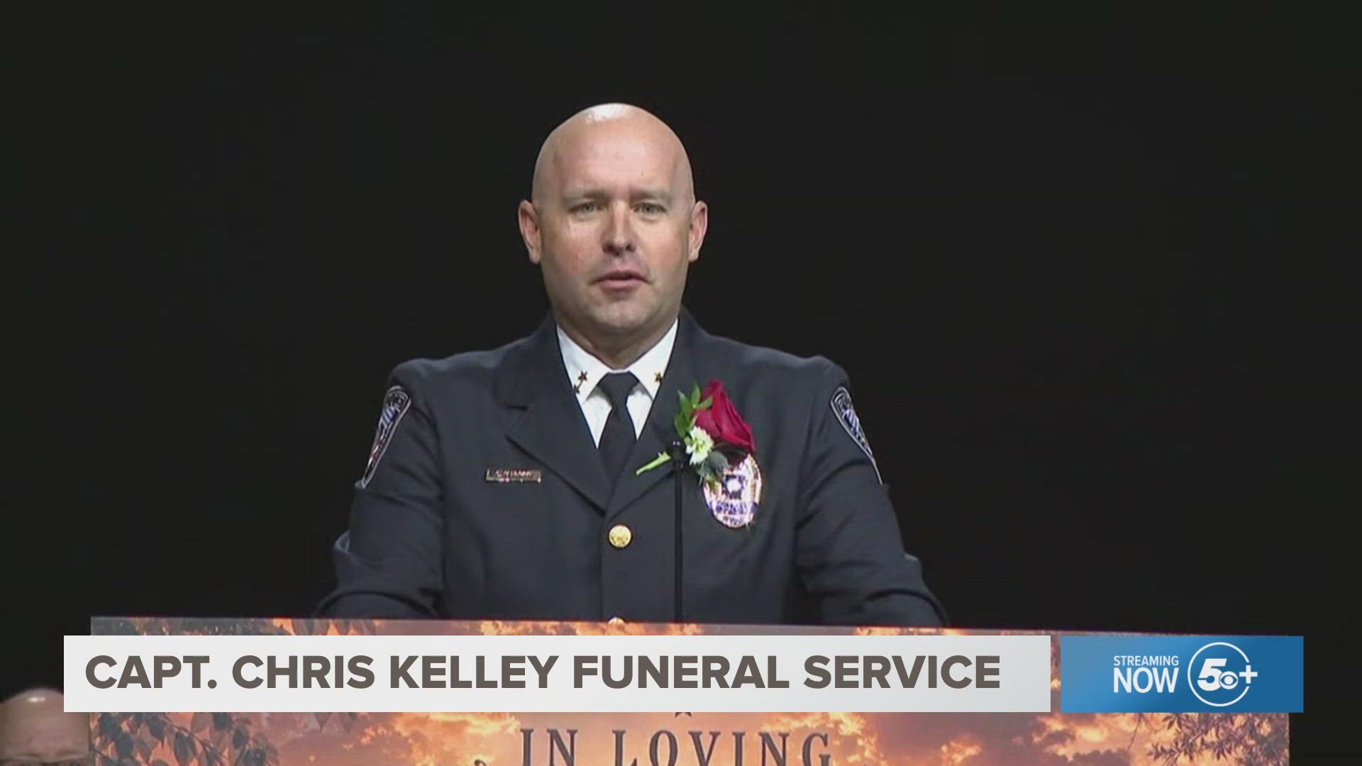 Centerton police chief speaks at funeral for Captain Chris Kelley