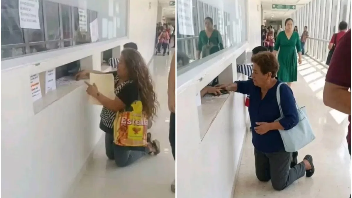 Tienen que humillarse: indignación por derechohabientes arrodillados en ...