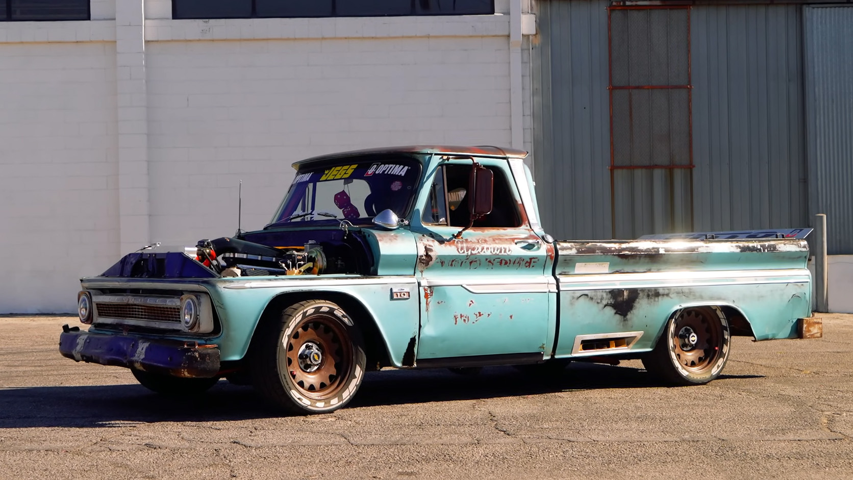 This ’66 Chevy C10 patina truck hides 625 HP under the hood