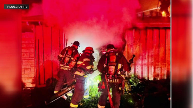 Car crashes into Modesto home after CHP pursuit, killing 1