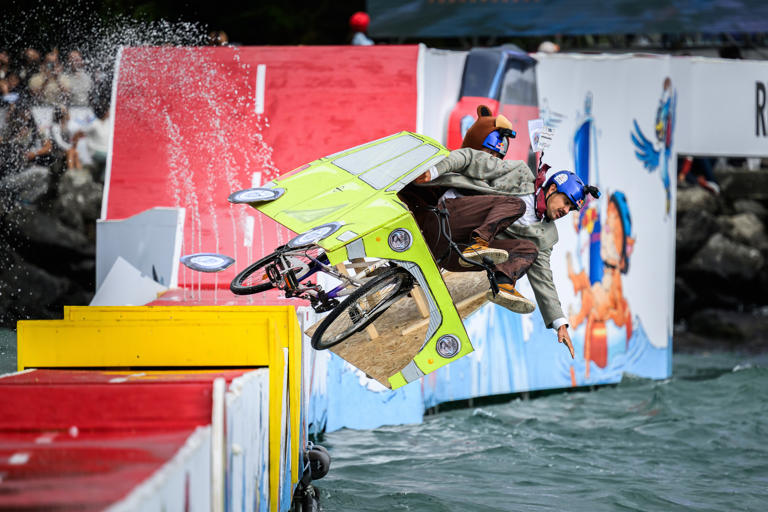 Floating tracks and DIY bikes: Watch the absurd Red Bull Spin Off in ...