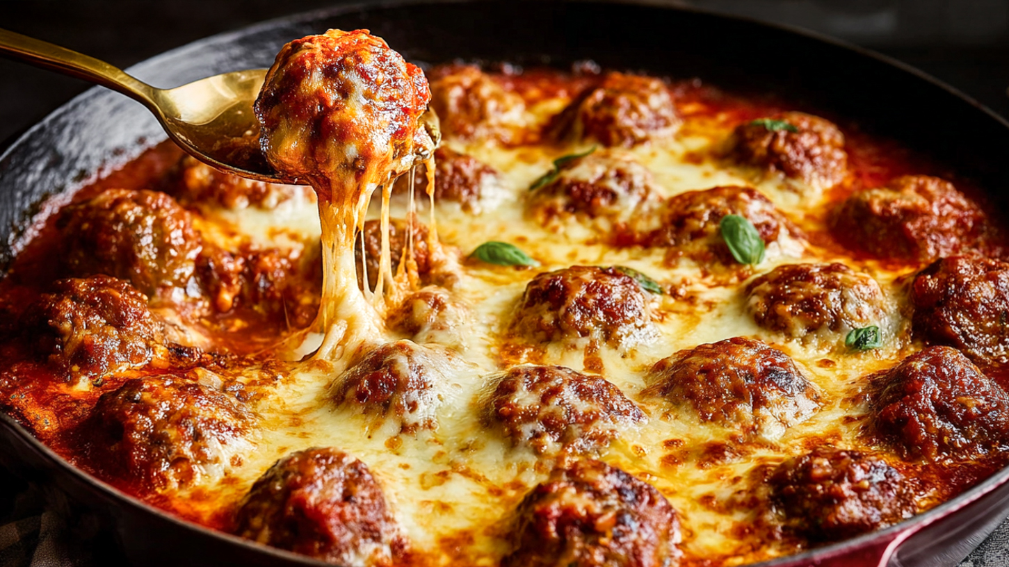 Better than an Italian restaurant! Cheesy meatball dinner at home