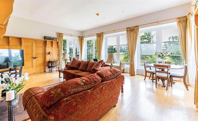 This magnificent stone built country home with stables, quaint guest ...