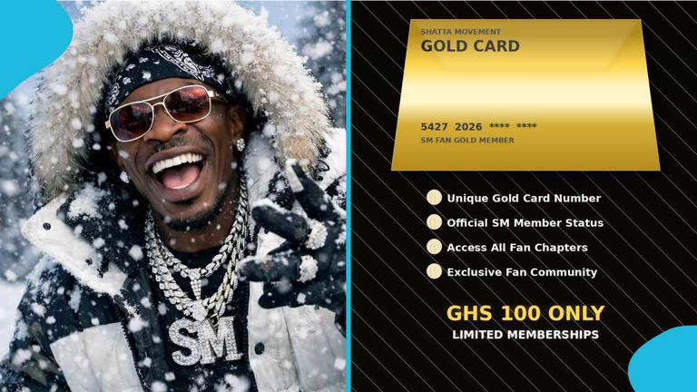 Shatta Wale announces fans to pay GH₵100 for SM membership card ...