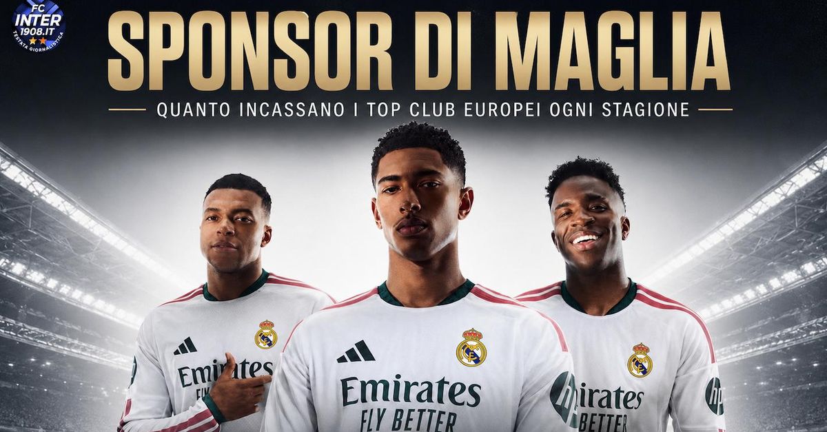 Sponsor di maglia, Real boom: 100 mln! Confronto devastante con le ...