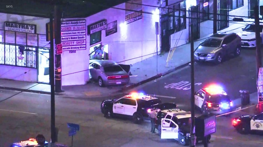 Deadly Lennox shooting ends with car crashing into beauty salon