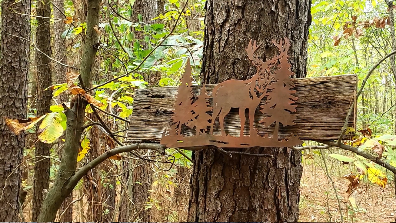 DIY upcycled wildlife metal wall art