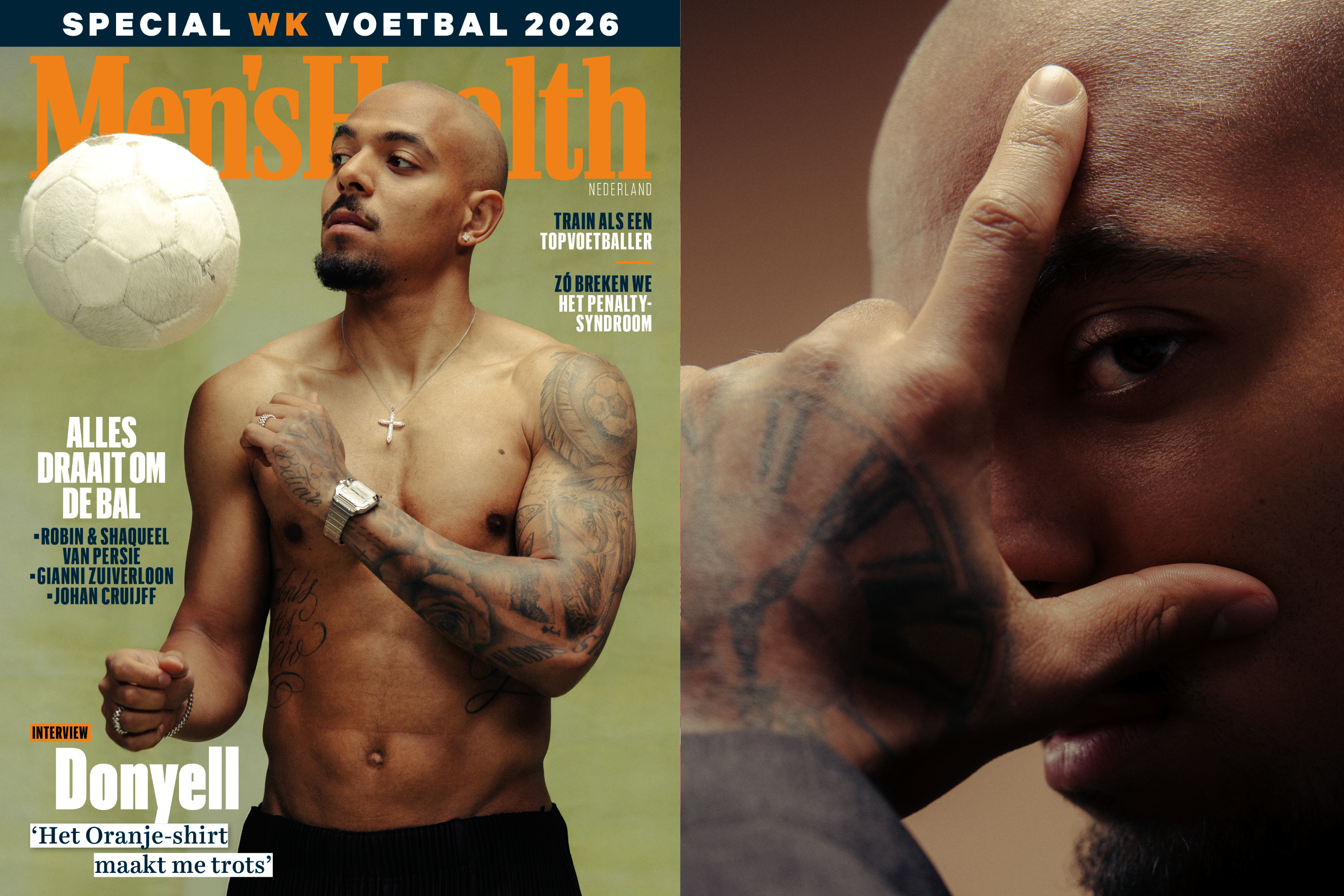 Oranje-spits Malen op de cover van WK-special Men's Health
