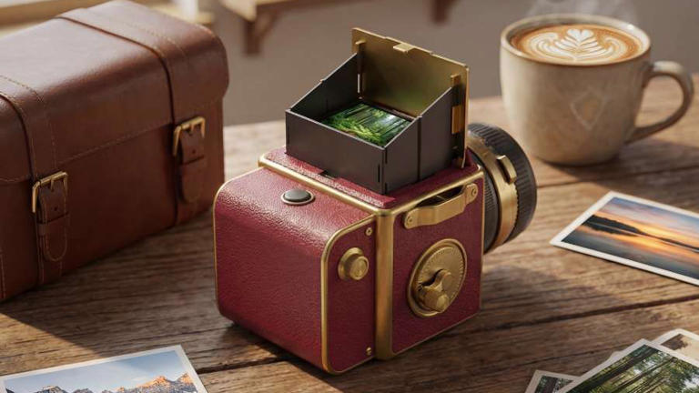 The magic CCD sensor is back in this retro, waist-level compact camera