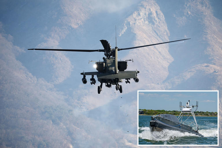 US Navy uses cutting-edge new drone boat to rescue Apache pilots who ...