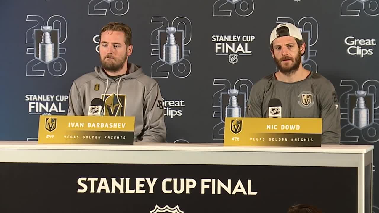 VGK's Nic Dowd and Ivan Barbashev talk Game 4 preps for Stanley Cup Final