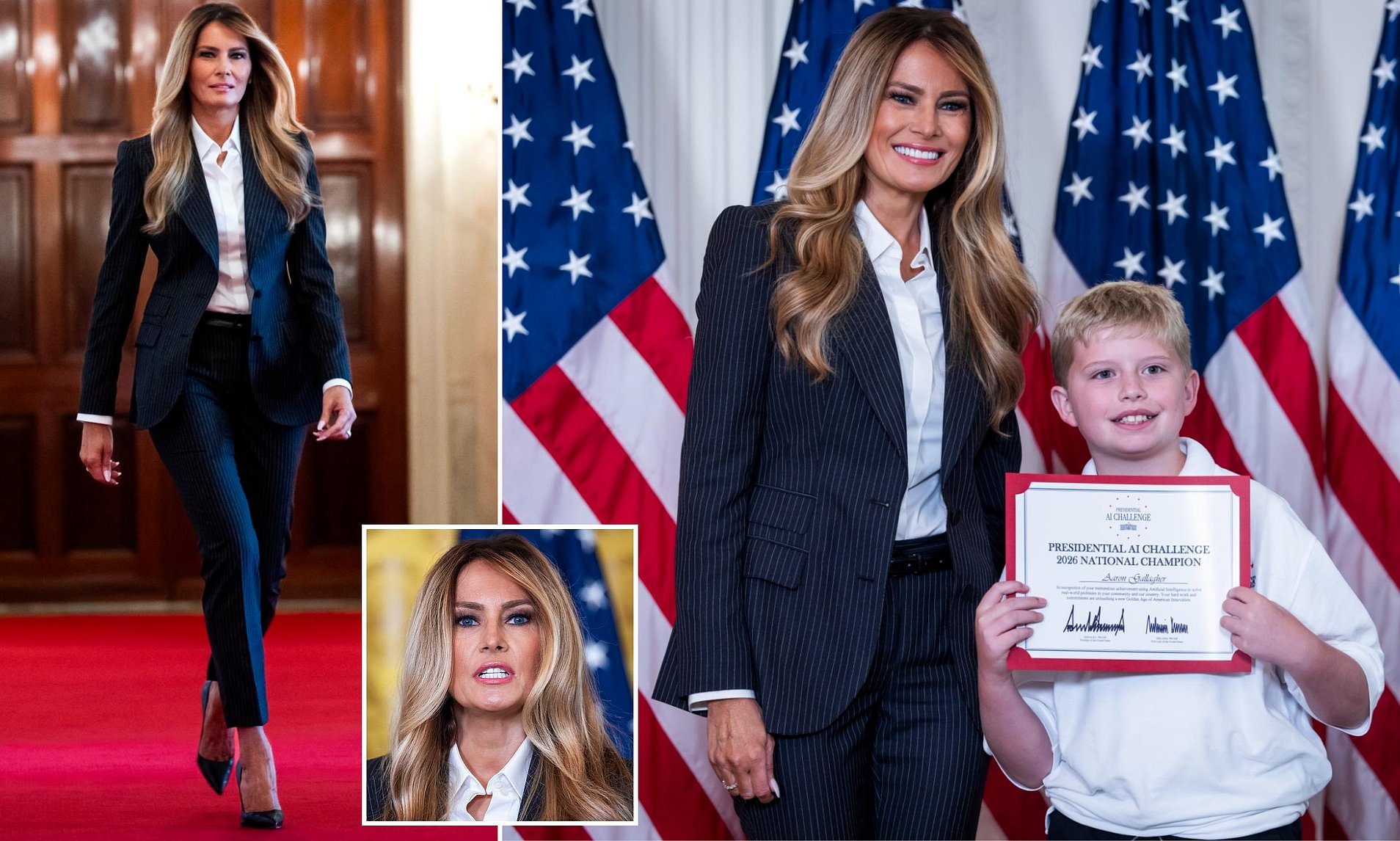Melania stuns in her favorite $900 shoes as storm rattles the White House