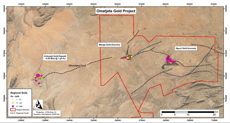 Junior miner discovers large-scale gold anomaly in Namibia